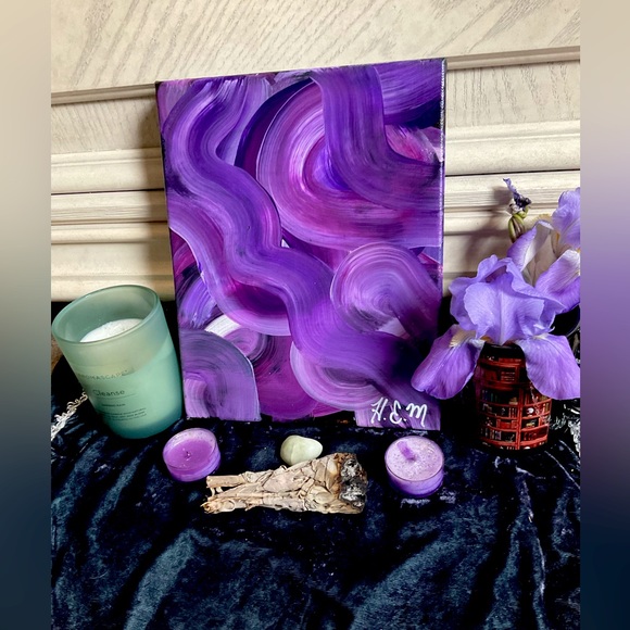 Art | Purple Rain Acrylic Painting | Poshmark